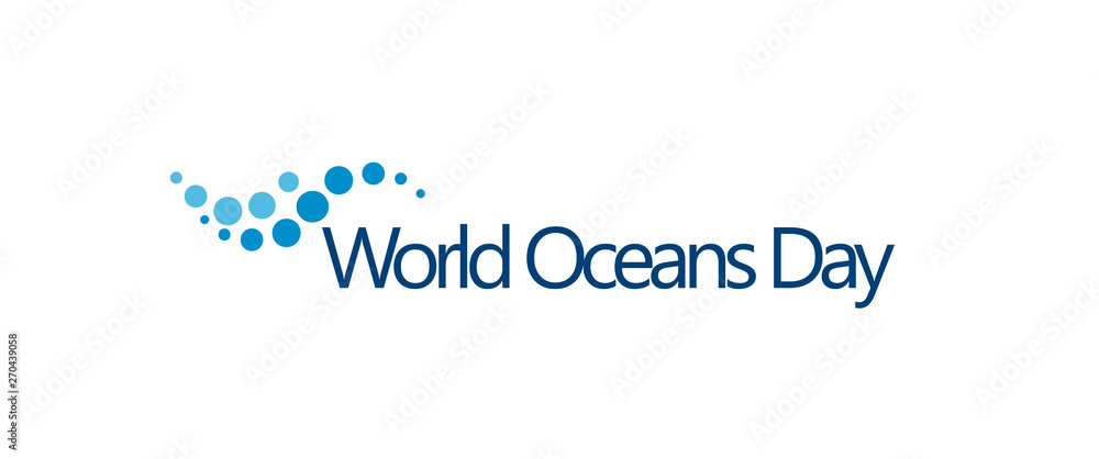 World Oceans Day design template. Ocean health protect graphic symbol ...