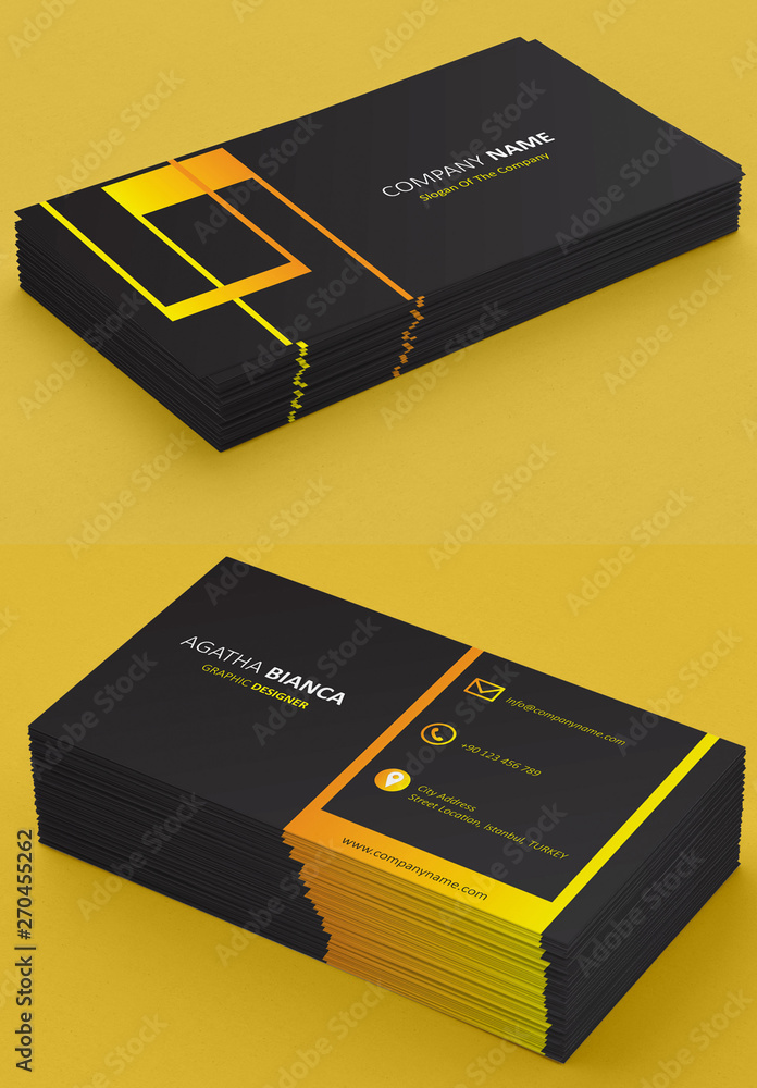 Business card design consisting of lines. - Editable business card ...
