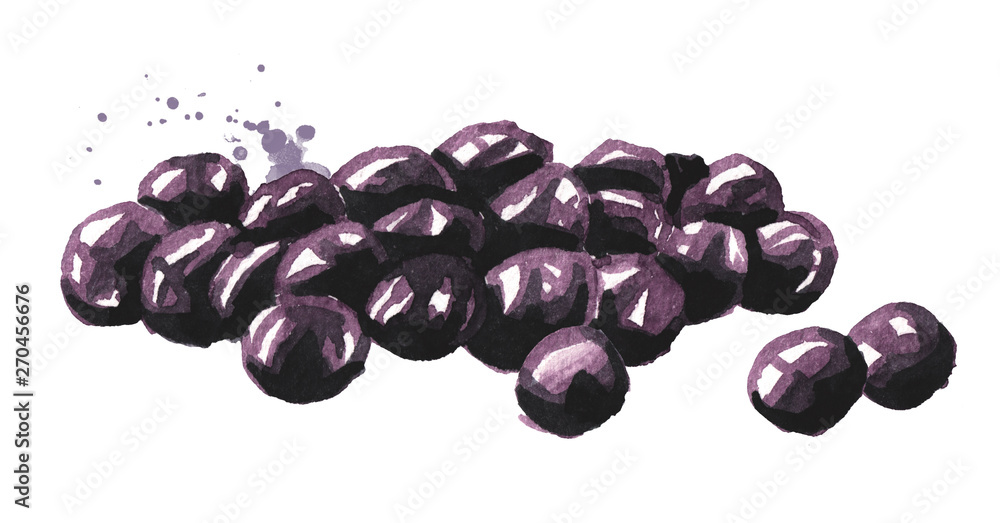 Tapioca ball, boba in bubble tea. Ingredients for making pearl milk tea ...