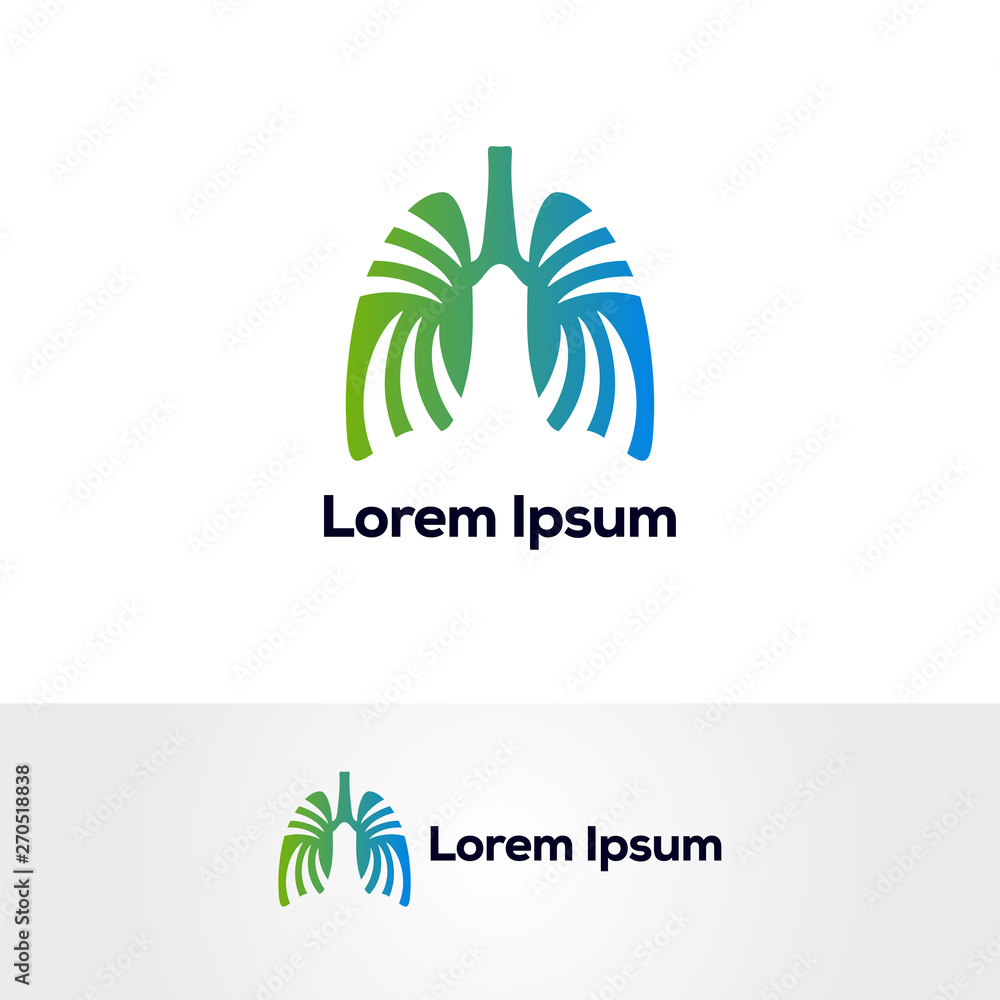 human lungs logo designs template, respiratory system logo designs ...
