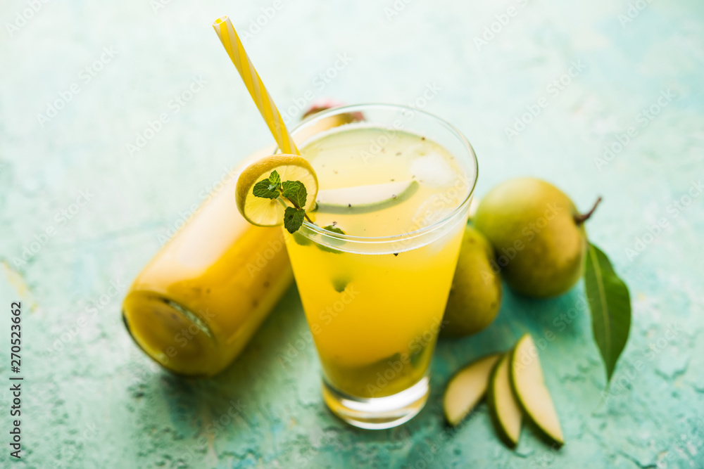 Aam Panna/panha or Salty and sweet Green Mango Juice Stock Photo ...