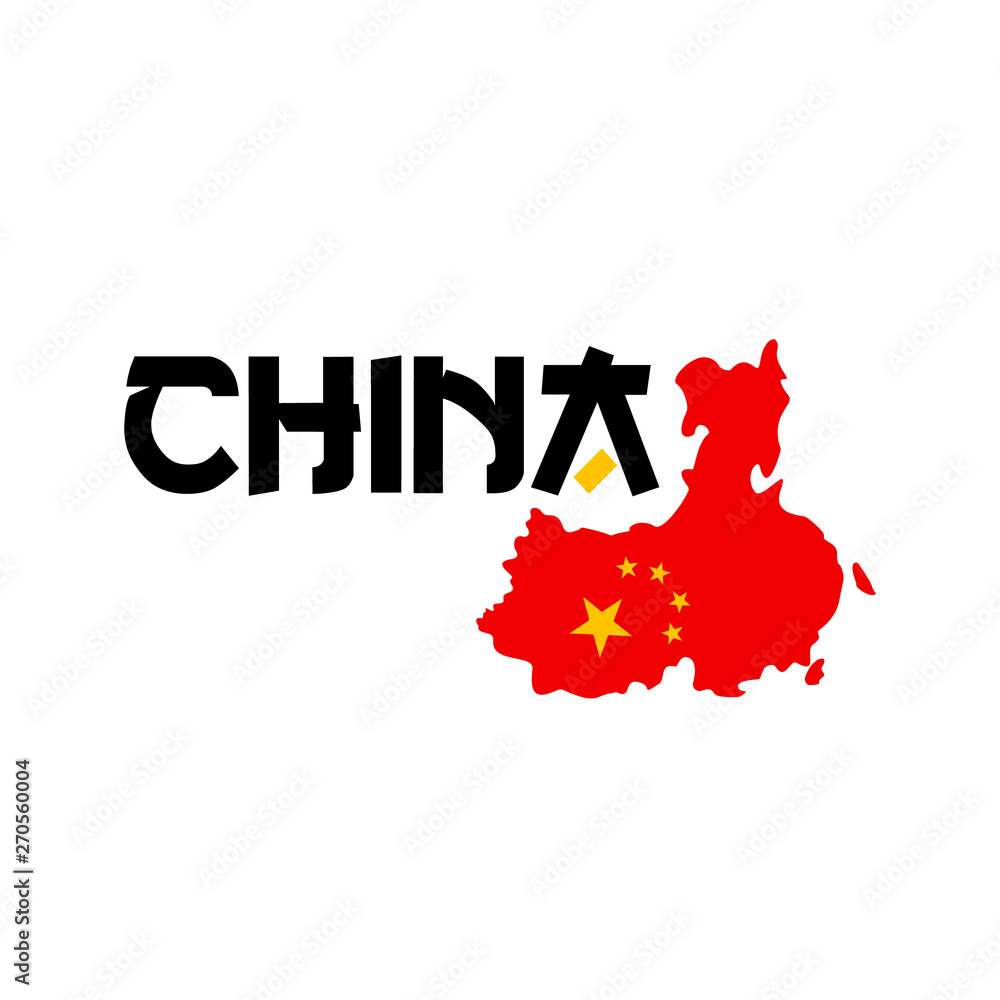 ภาพประกอบสต็อก Flag of China. Icon of the Flag of China in the form of ...