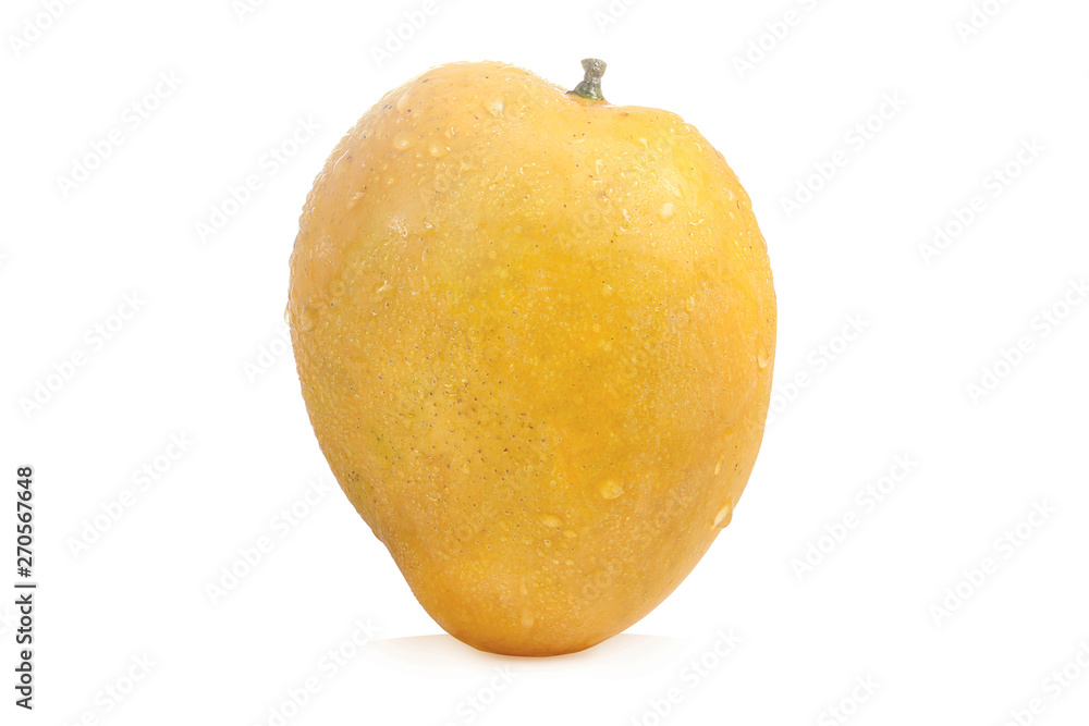 Fresh Yellow Mango on white background, Mango with Slice on white ...