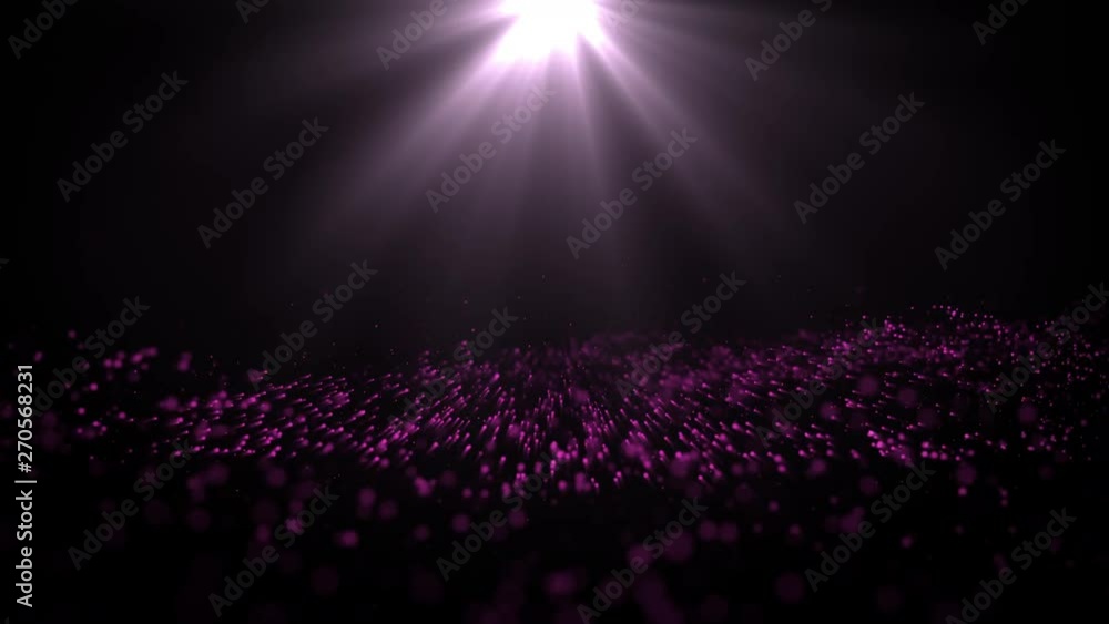 Fantasy Pink Organic,Animation of Glow Point Floating Dust ain Air and ...