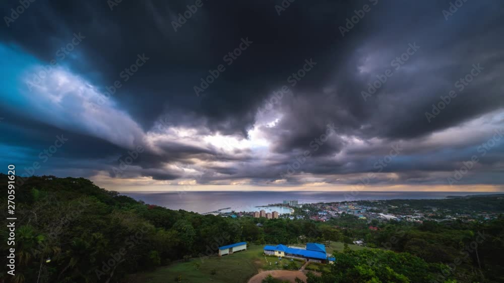 Dark angry looking turbulent and dramatic storm clouds churn and turn ...