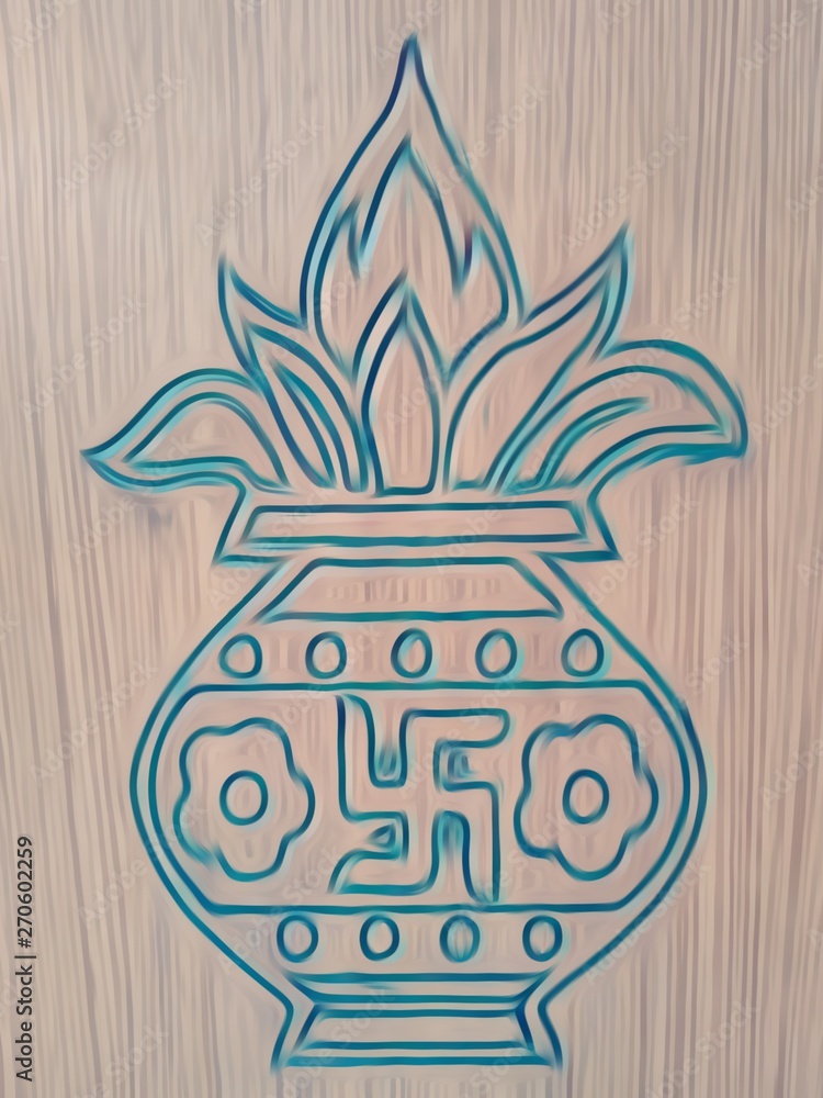 Kalash with Swastika sign photo, Hindu Swastika symbol image wallpaper ...