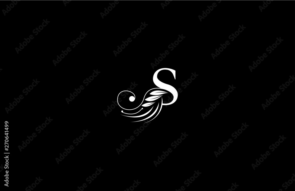 Initial S letter luxury beauty flourishes ornament monogram logo Stock ...