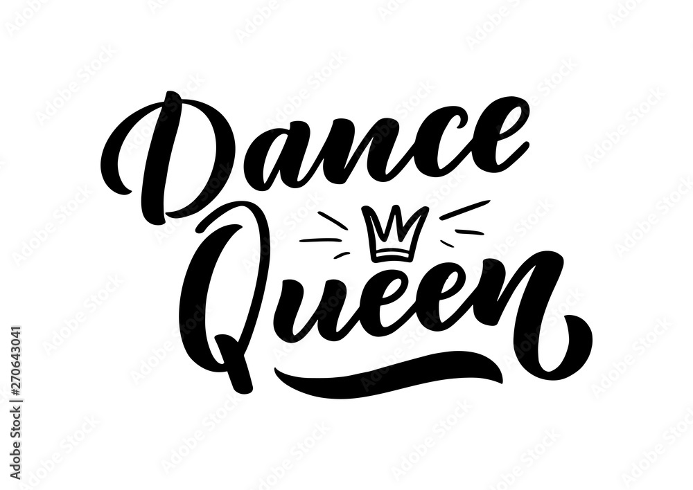 Hand drawn phrase about dance for print, logo and poster design ...