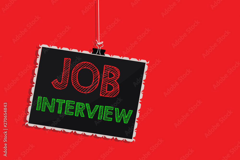 Handwriting text writing Job Interview. Concept meaning Assessment ...