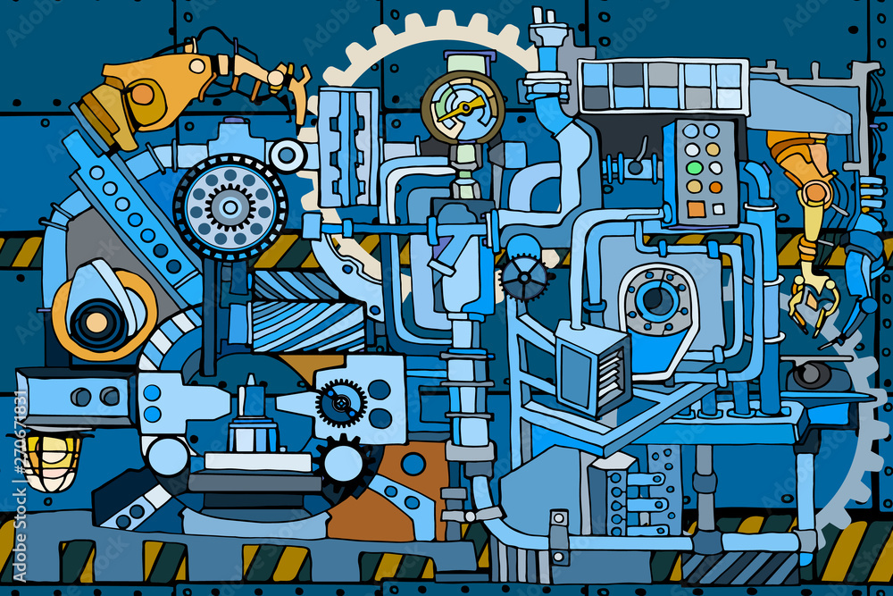Steampunk Machine Sketch