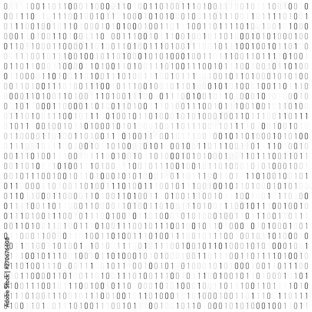 Binary code digital technology background. Computer data by 0 and 1 ...