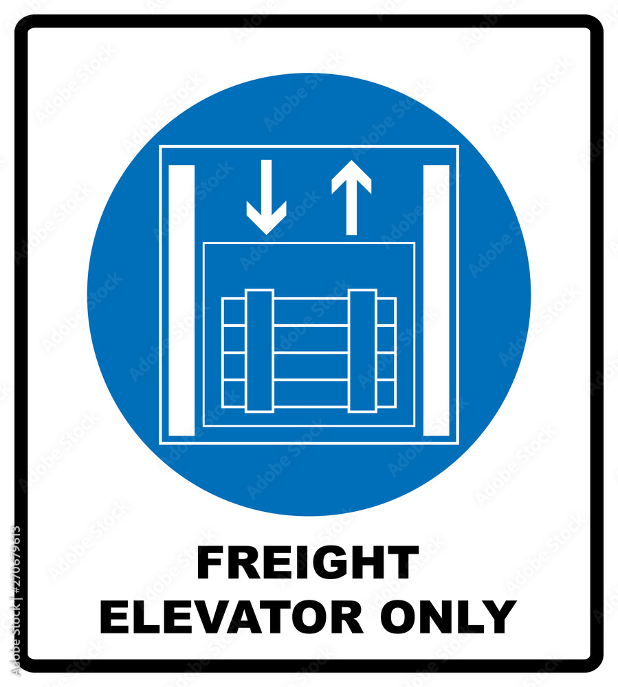 Symbol freight elevators and lifts only, illustration isolated on white ...