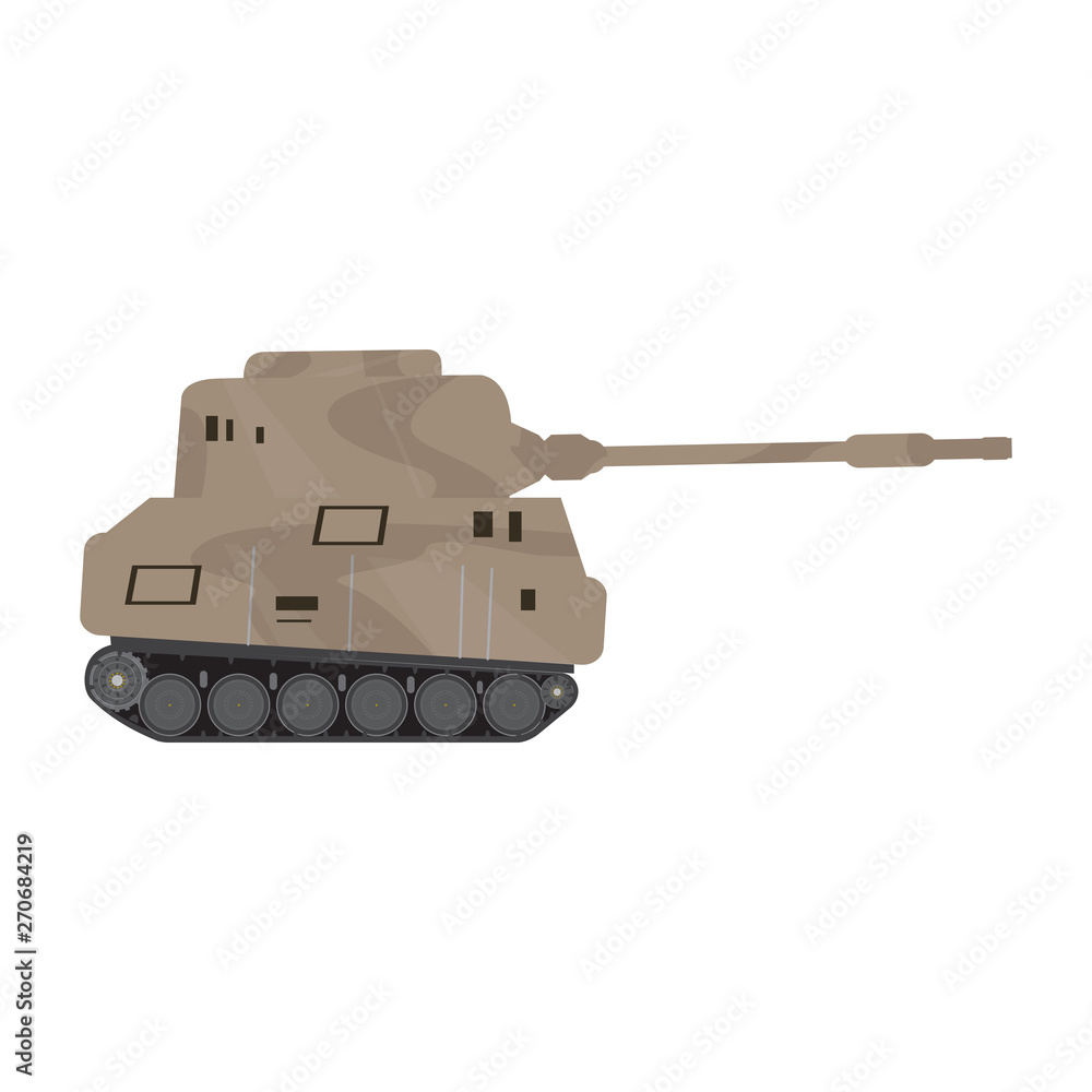 Side view of a military war tank - Vector Stock Vector | Adobe Stock