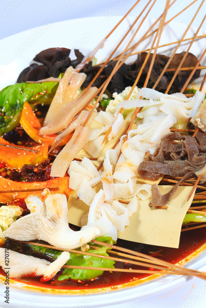 Beef string winter melon string enoki mushroom edible tree fungus ...