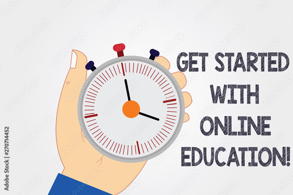 Handwriting text writing Get Started With Online Education. Concept ...