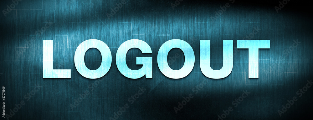 Logout abstract blue banner background Stock Illustration | Adobe Stock