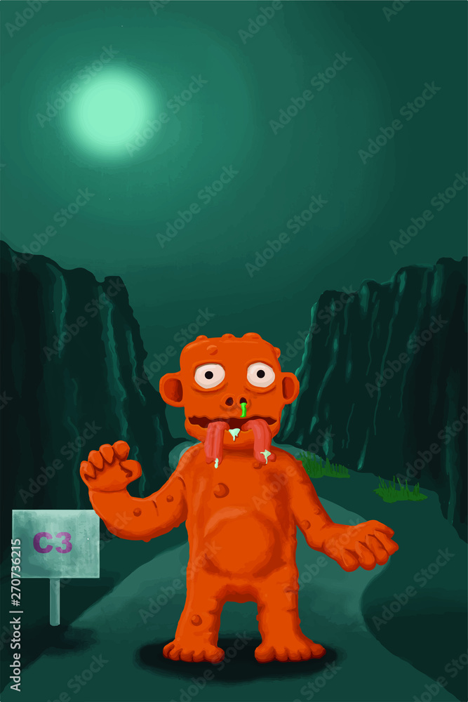 Philippine folklore monster Tambaloslos vector icon Stock Vector ...