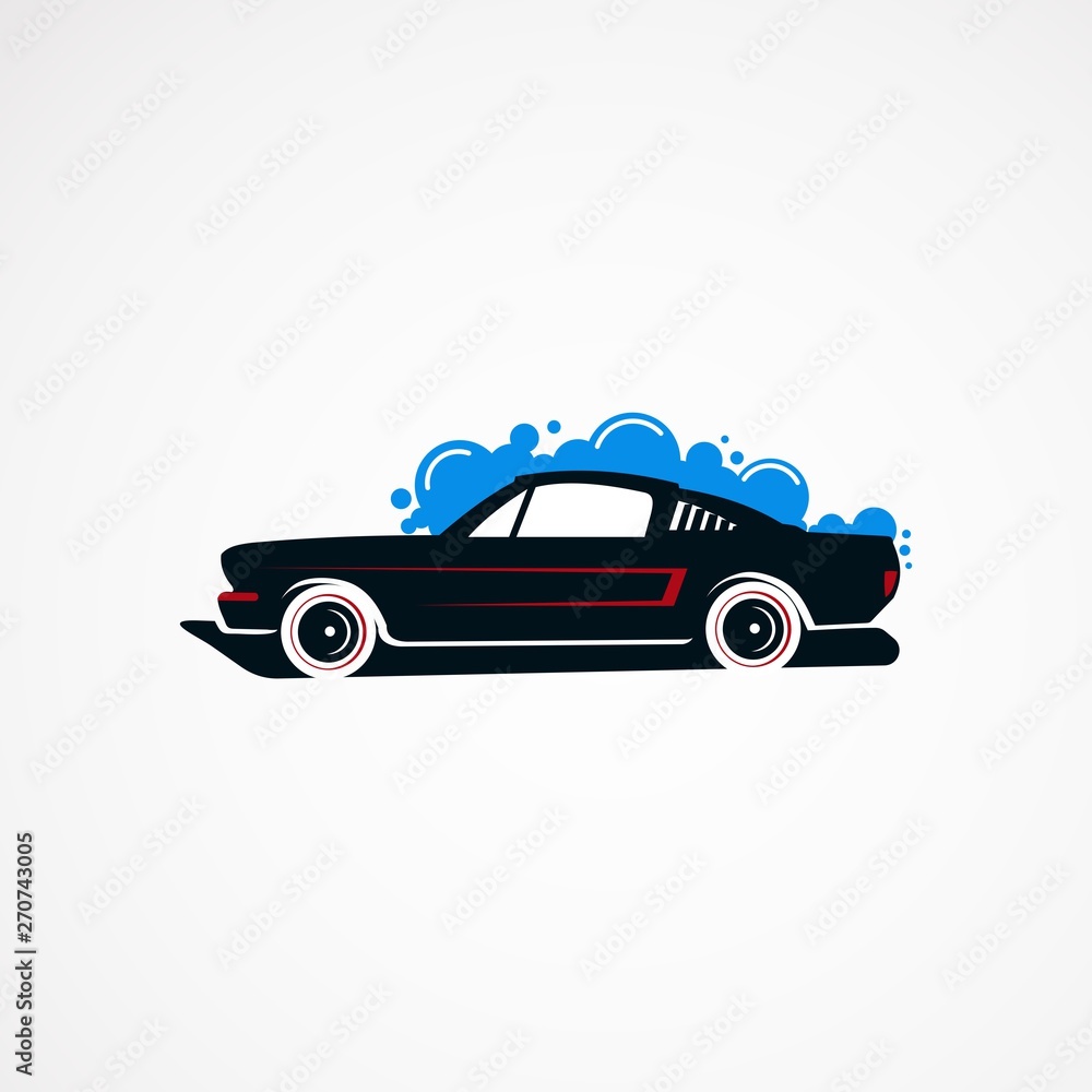 car wash classic concept logo vector, icon, element, and template for ...