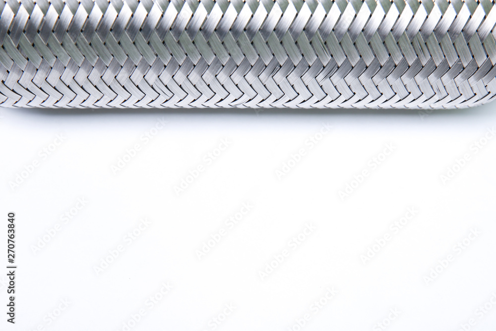 background with exhaust flex pipe with copy space. template of car pipe ...