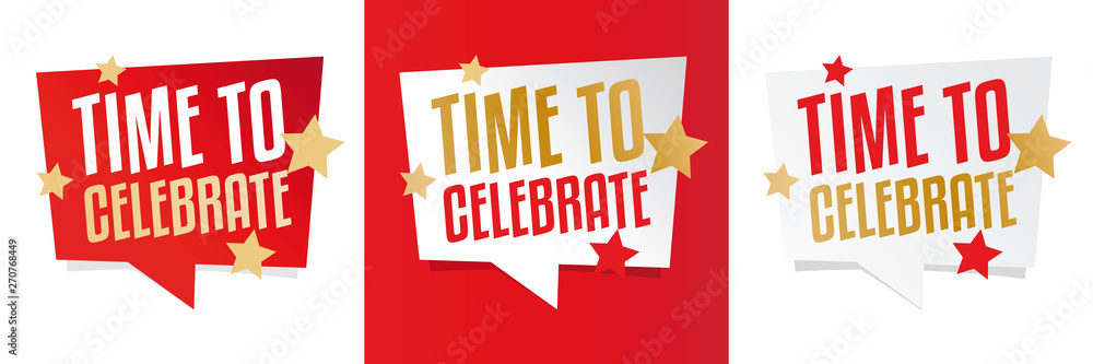 Time to celebrate ! Stock Vector | Adobe Stock