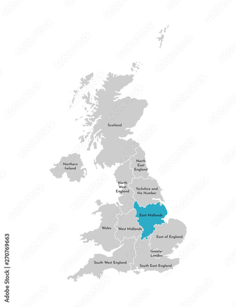 Vetor de Vector isolated illustration of simplified administrative map ...