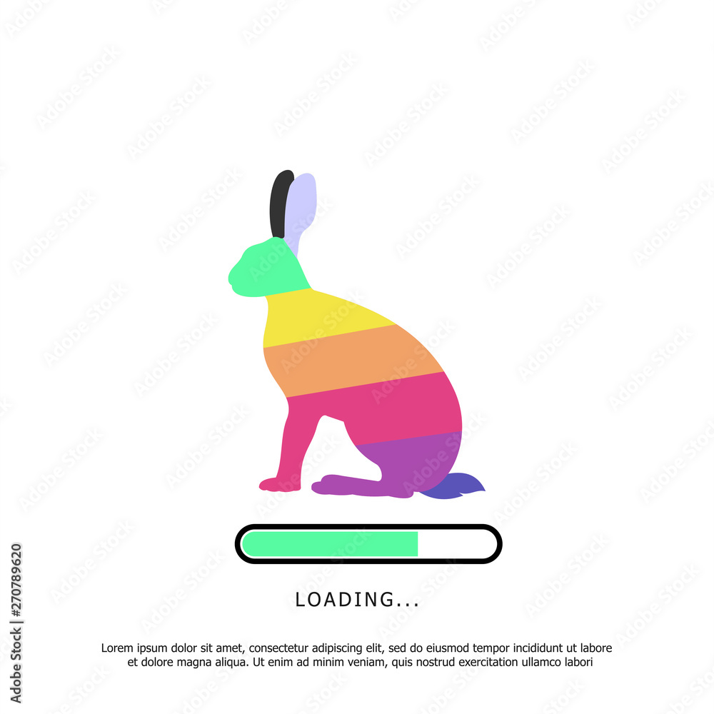 Rabbit Logo Template, can use for landing page, template, ui, web ...