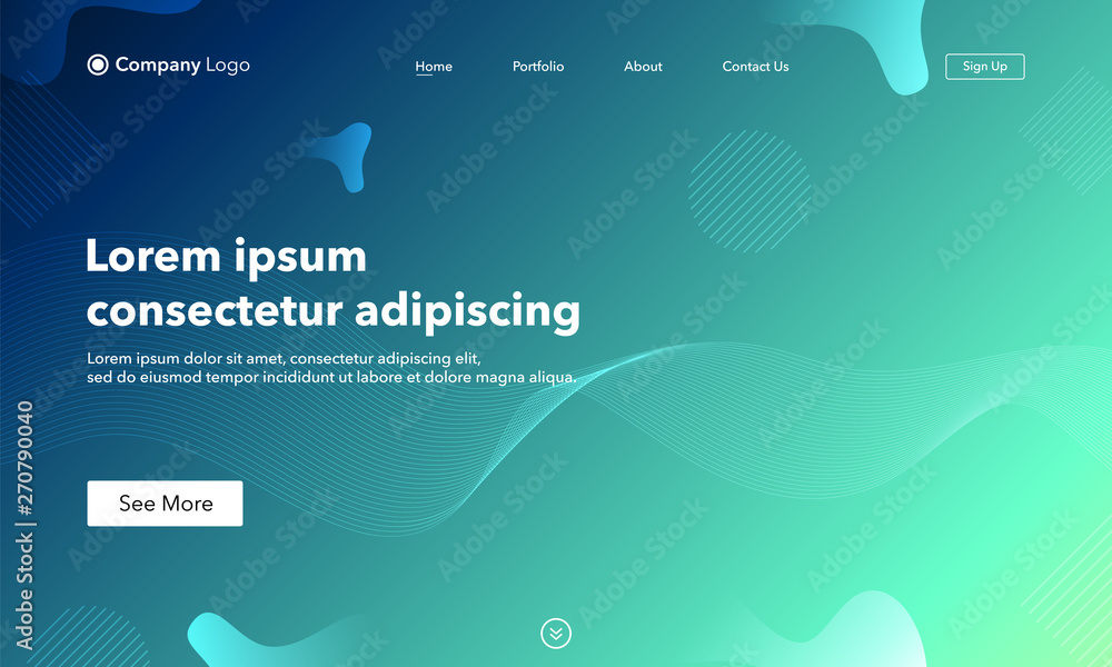 Asbtract background website Landing Page. Template for websites, or ...