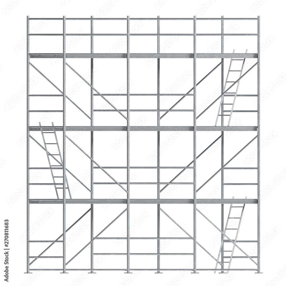 Realistic 3D Render of Metal Scaffolding Stock Illustration | Adobe Stock