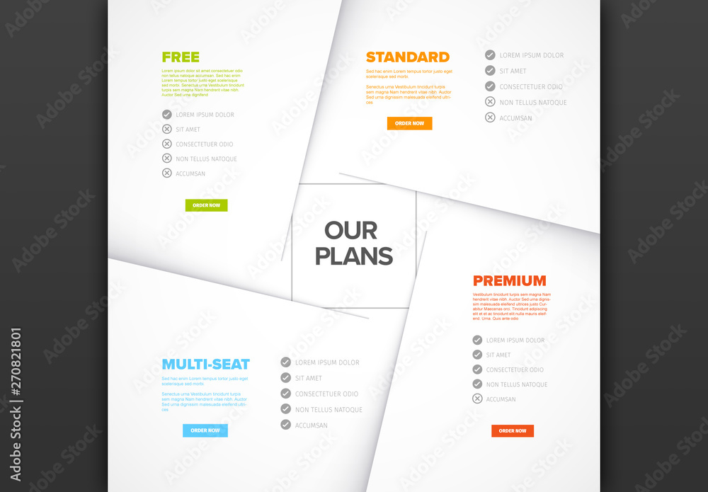 Product Features Layered Element Graphic Layout Stock Template | Adobe ...