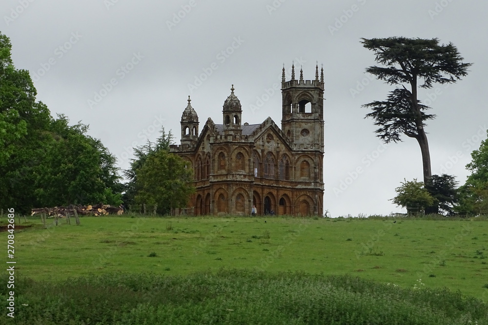 Gothic Temple, Stowe Gardens, Buckinghamshire, England, UK Stock Photo ...