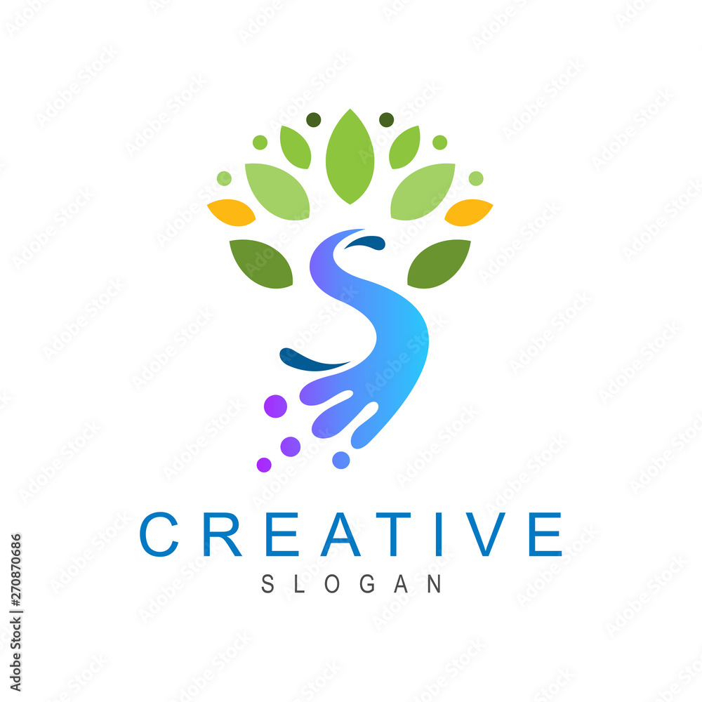 tree logo, social logo with association and greening of life , logo ...