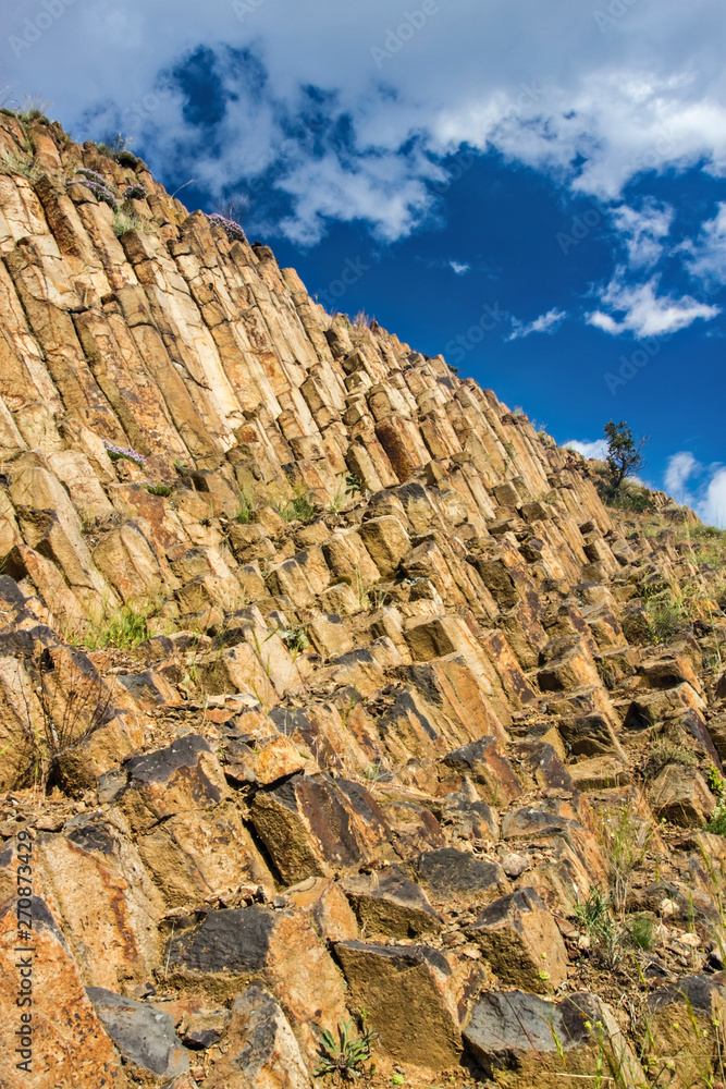 Geological basalt. Geological formations. Kizilcahamam guvem Ankara ...