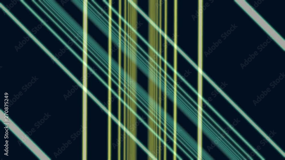 Abstract animation of hypnotic colorful crossed lines moving on the ...
