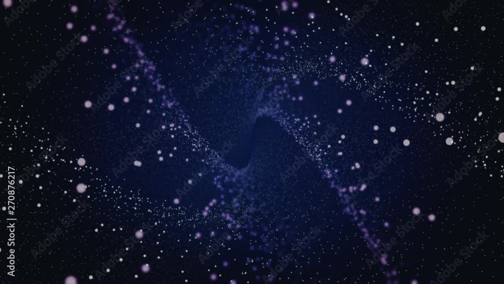 Video „Abstract animation white dots particles floating and rotating on ...