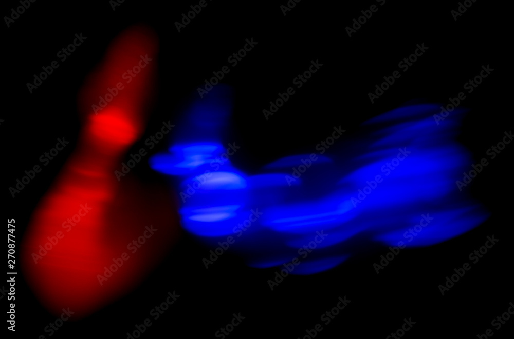 texture bokeh blue and red from the flashing lights of police cars and ...