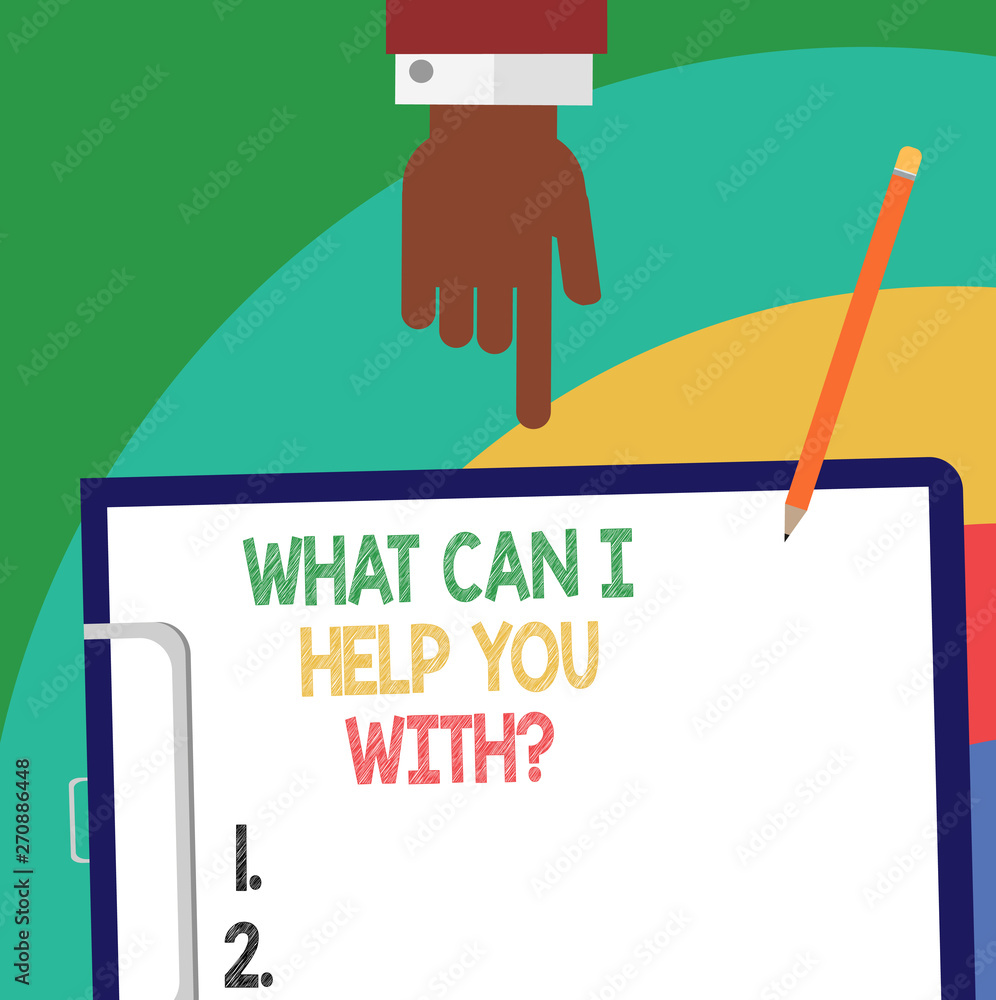 Handwriting text What Can I Help You Withquestion. Concept meaning ...