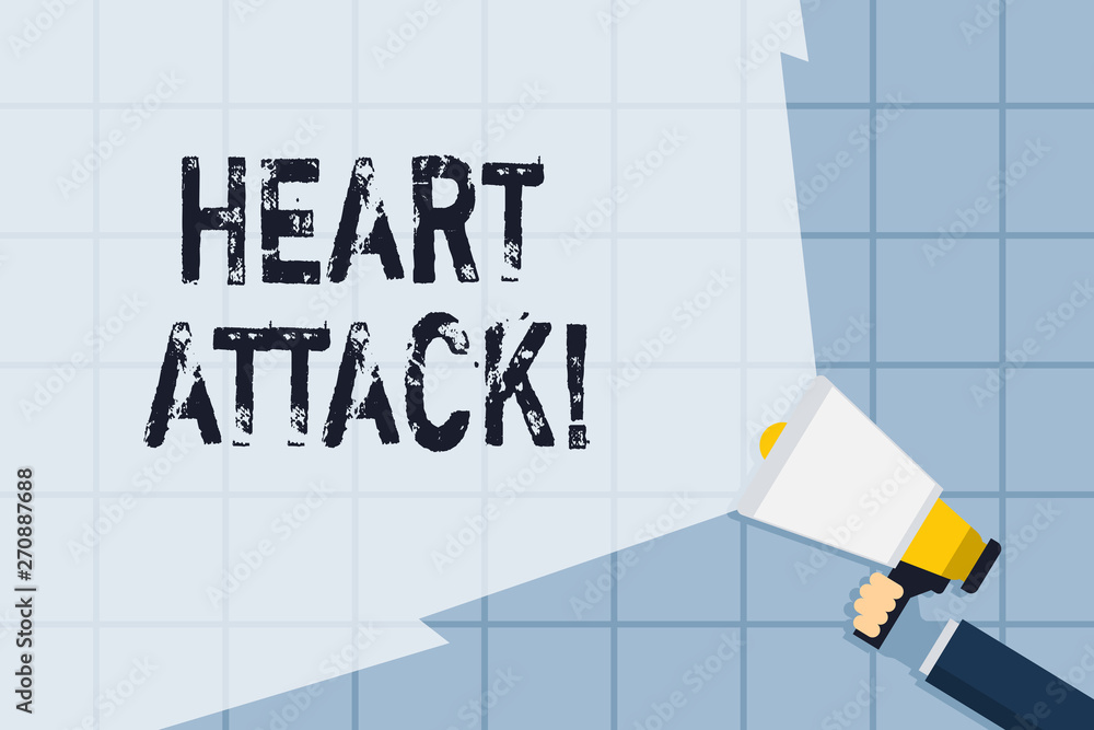 Conceptual hand writing showing Heart Attack. Concept meaning sudden ...