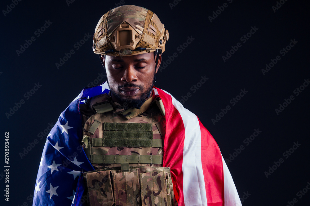 military army african male camouflage suit sorrow wrapped in an ...