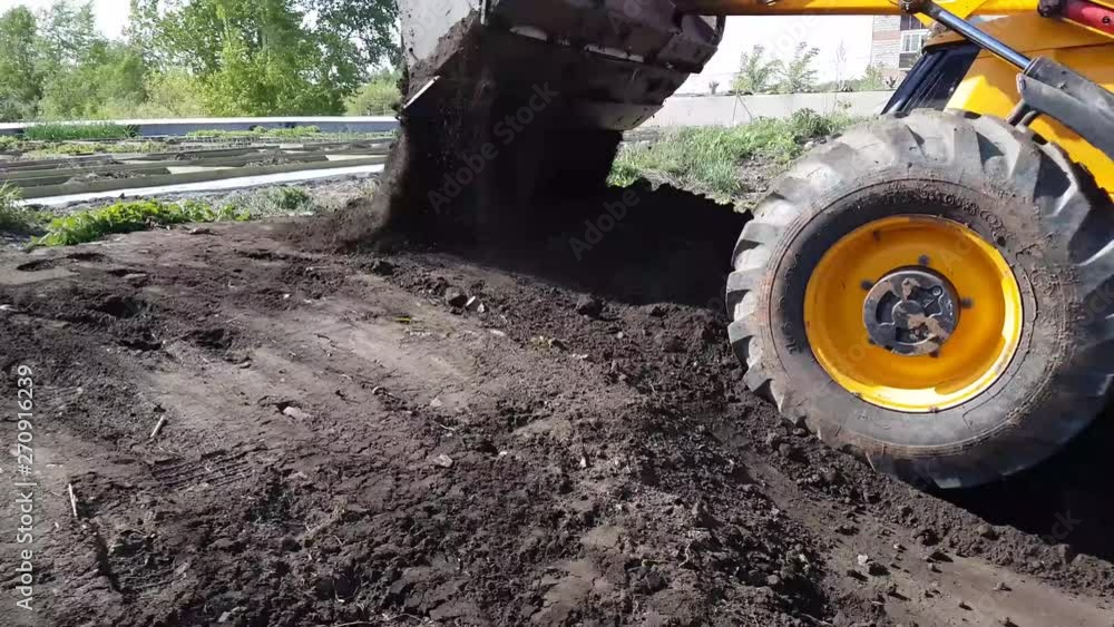 Agrimotor plan and align ground new building country house plot Stock ...