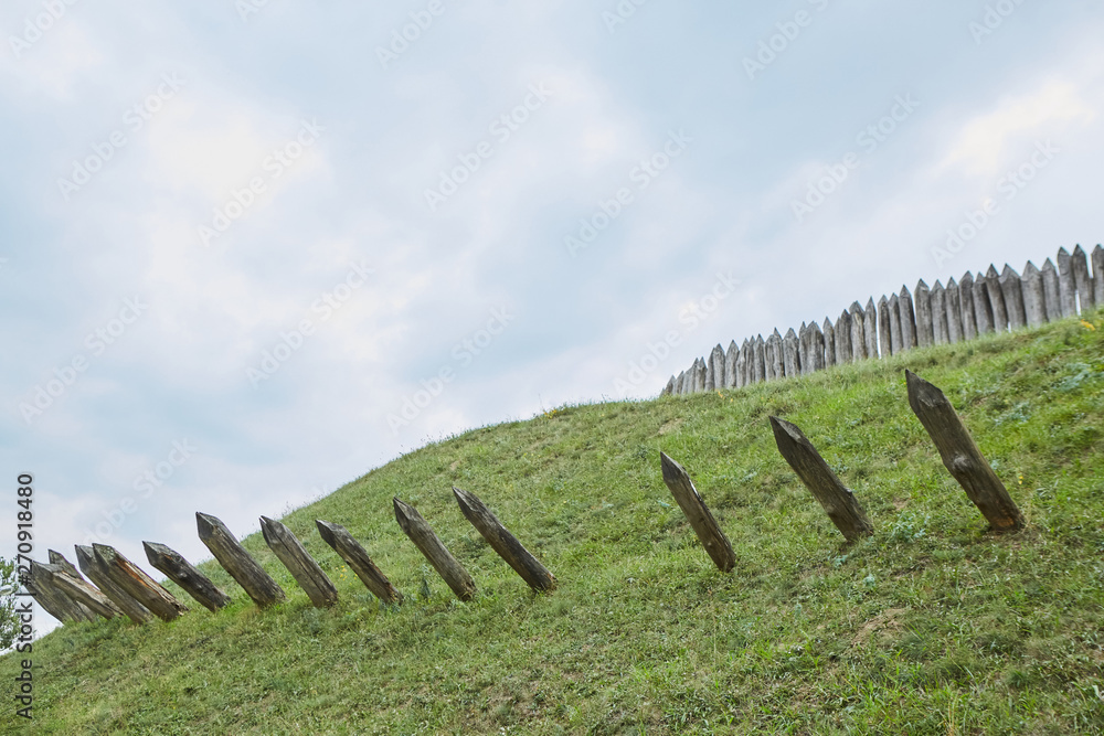 Fence and strengthening of the ancient medieval fortress fence of ...