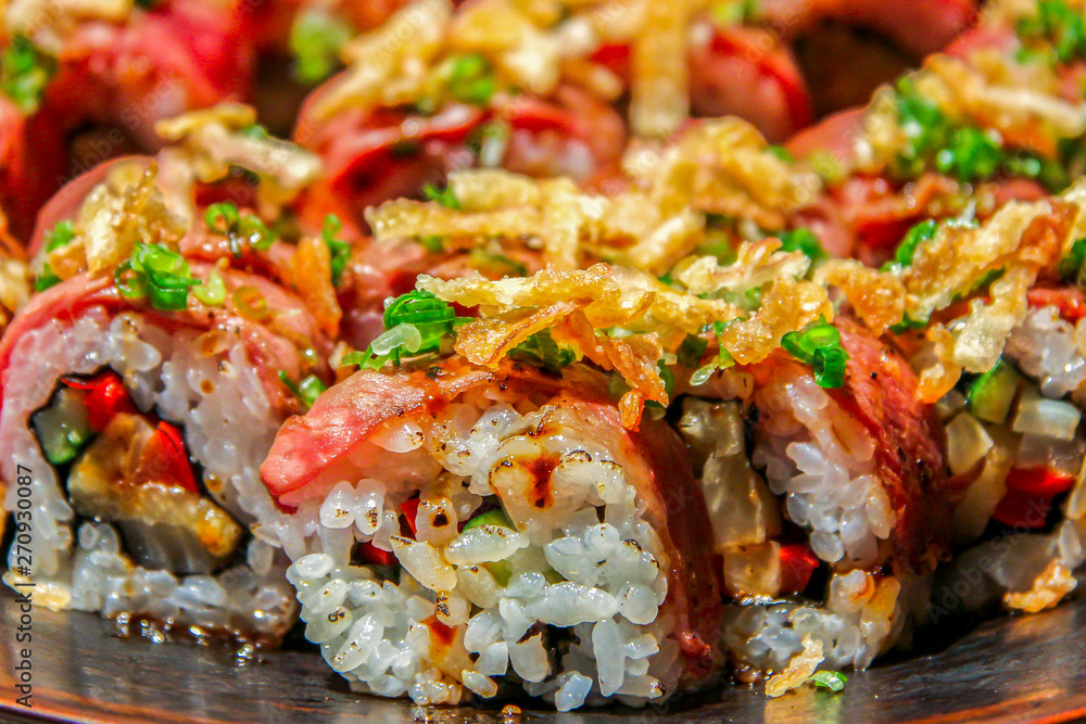 Wagyu beef Sushi - Japanese food. Stock Photo | Adobe Stock