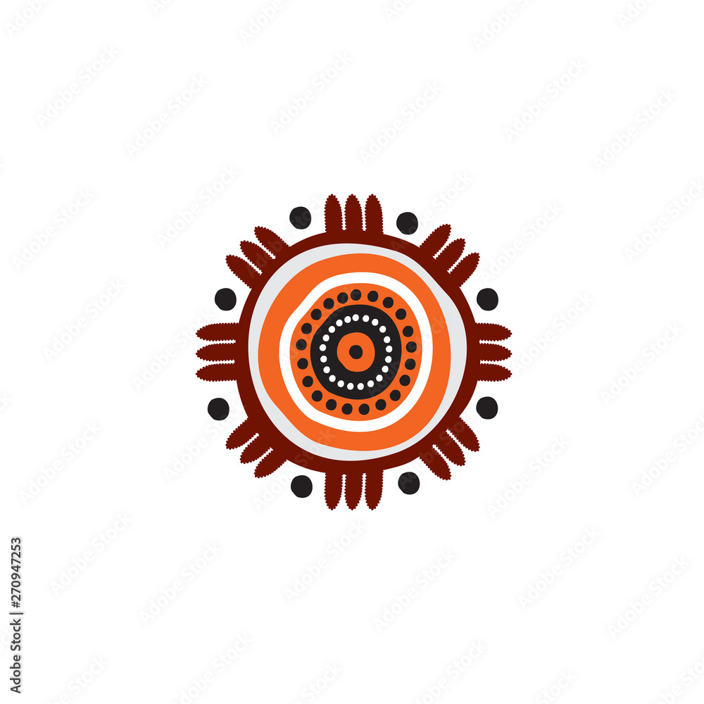 Aboriginal art icon logo design vector template Stock Vector | Adobe Stock