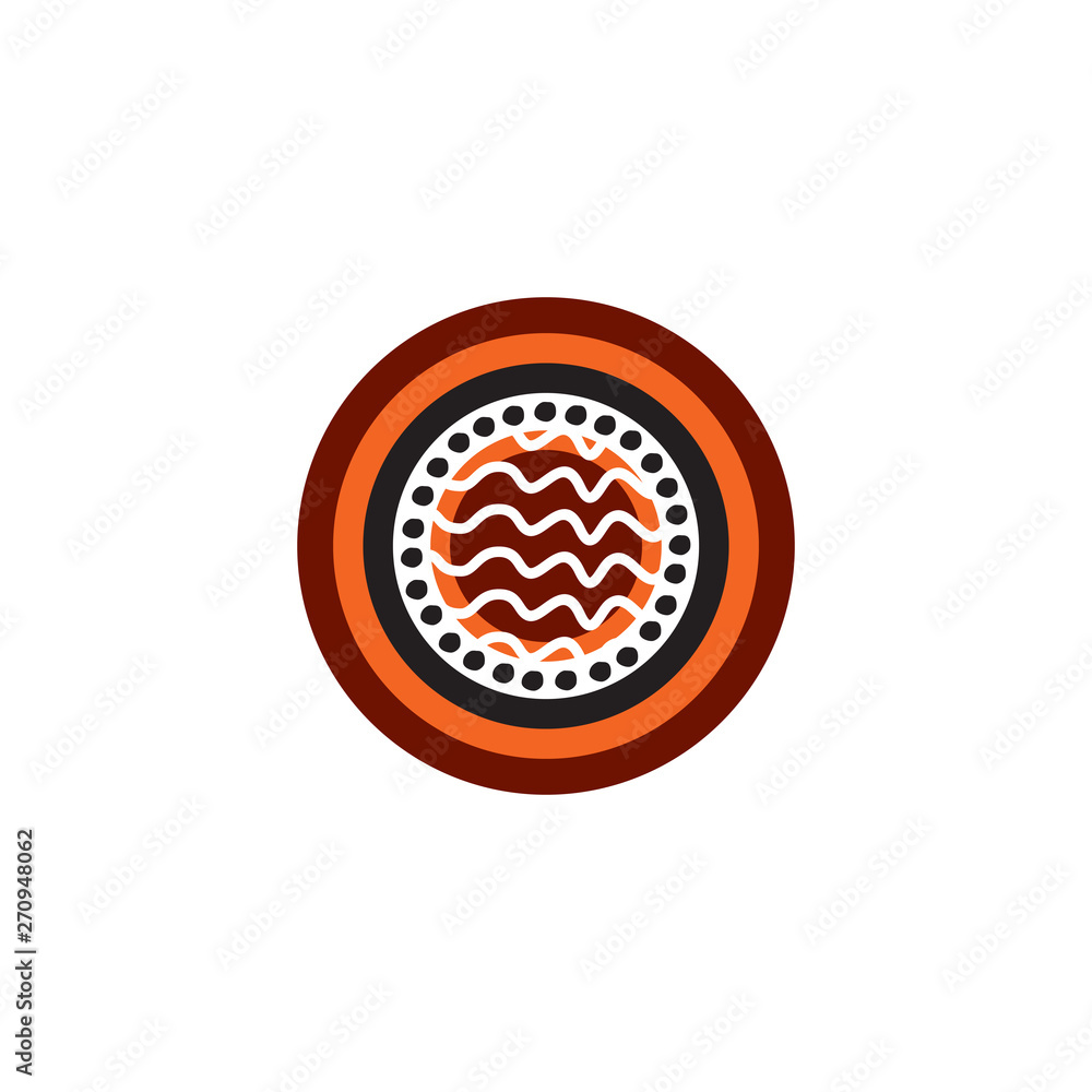 Aboriginal art icon logo design vector template Stock Vector | Adobe Stock