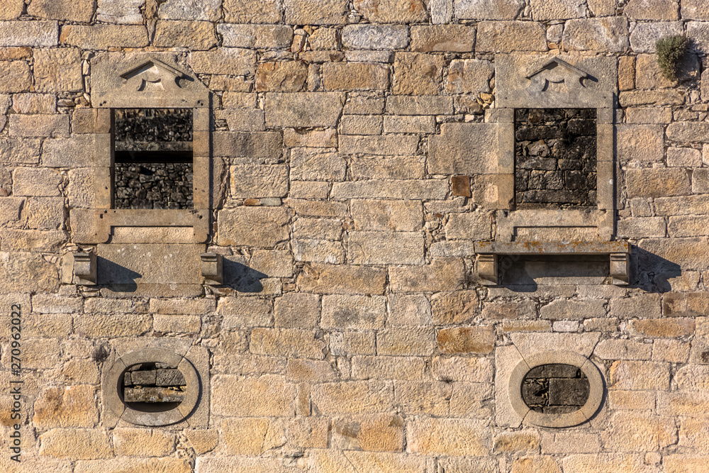 View of historic building in ruins, convent of St. Joao of Tarouca ...