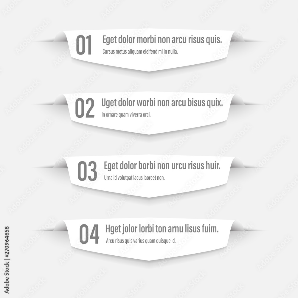 White Infographics banners. A vivid illustration of the layout of the ...