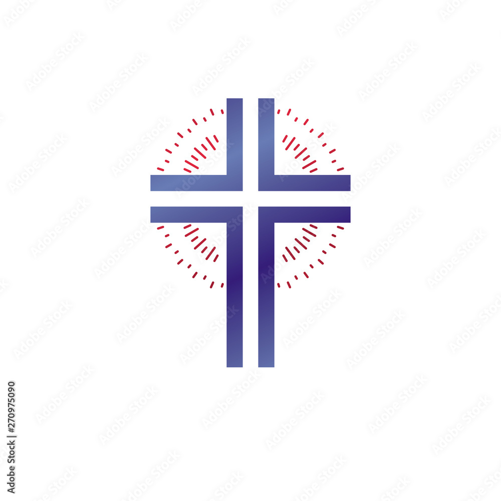 Cross Religious graphic emblem, crucifixion. Heraldic Coat of Arms ...