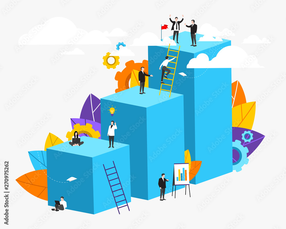 Vecteur Stock People. Vector illustration. Cooperation. Business ...