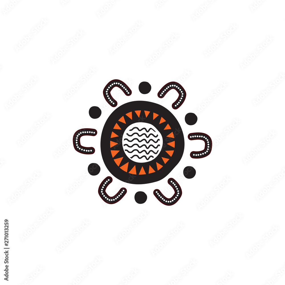 Aboriginal art logo design inspiration vector template Stock Vector ...