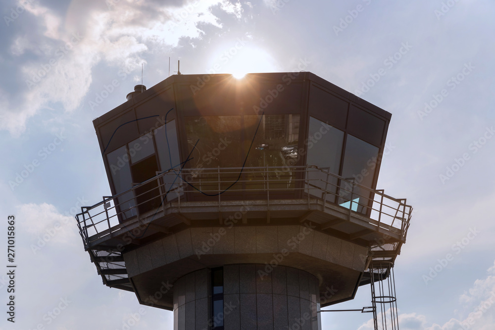 flight control tower at the airport Stock Photo | Adobe Stock