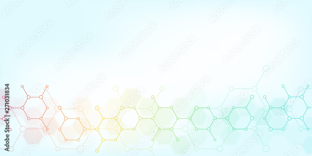 Abstract background of science and innovation technology. Technical ...